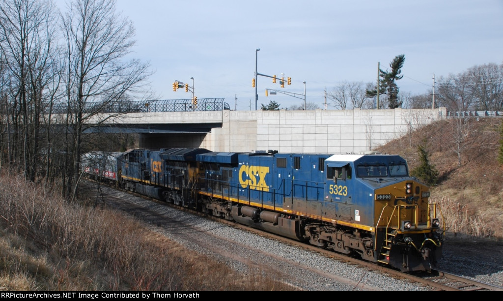 CSX 924-21 passes beneath the Route 206 with the BUCT on CSX's TL